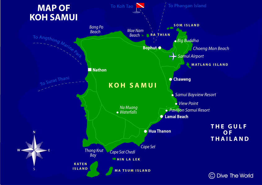Koh Samui Island Map